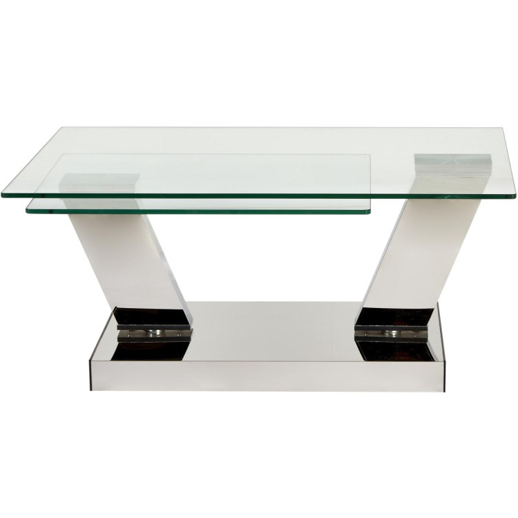 Table Basse Moderne Verre Et Métal Everest