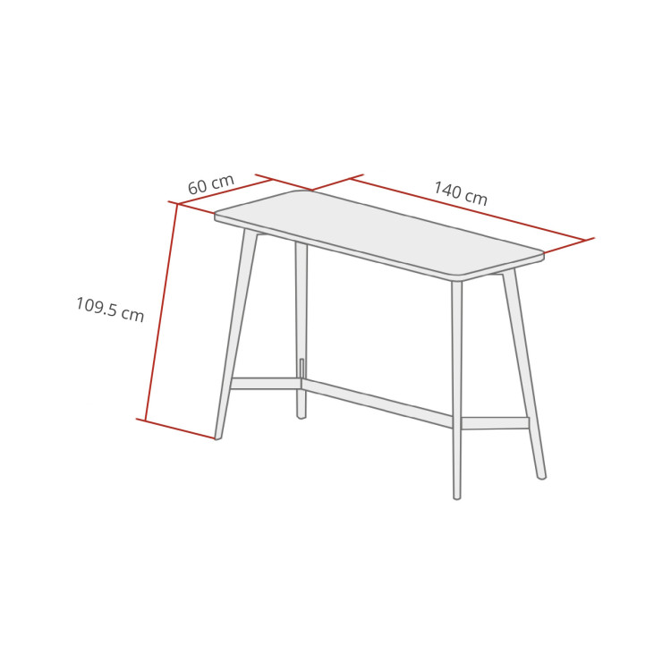 Table haute de réunion avec piétement massif Oviedo
