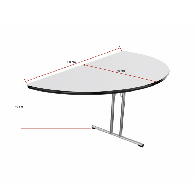 Table d'extension demi-lune pour table modulable Actual