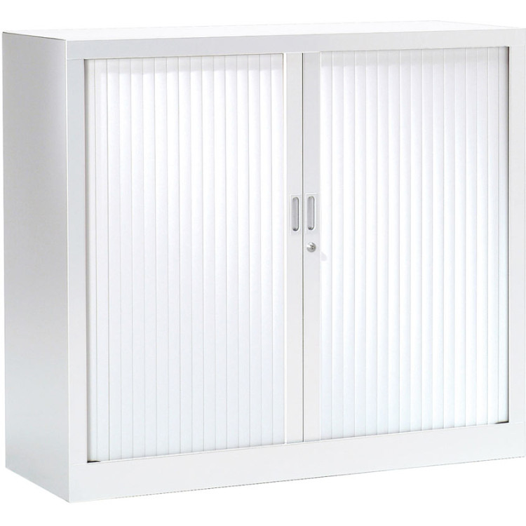 Armoire basse de bureau à rideau en métal Svenja