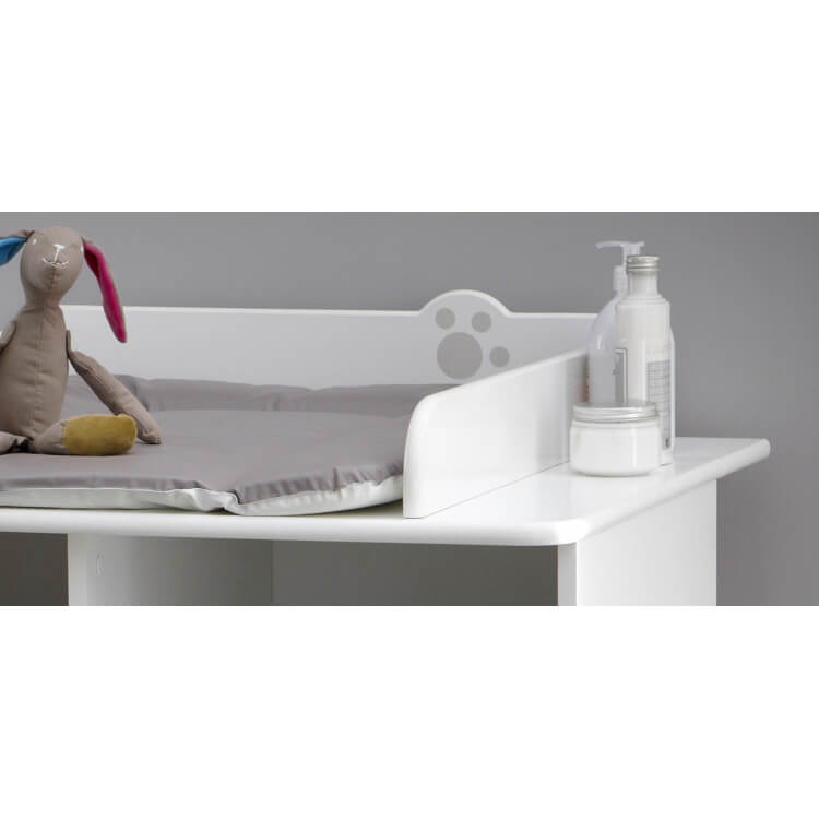 Commode à langer contemporaine blanche Mistie | Matelpro