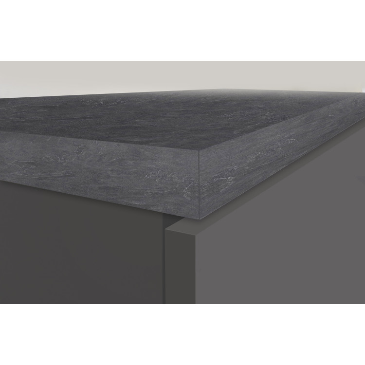 Meuble pour frigo encastrable 90 cm anthracite mat/béton Solena