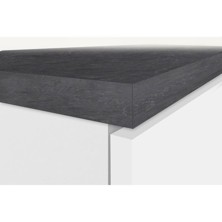 Meuble pour frigo encastrable 90 cm blanc/béton Solena