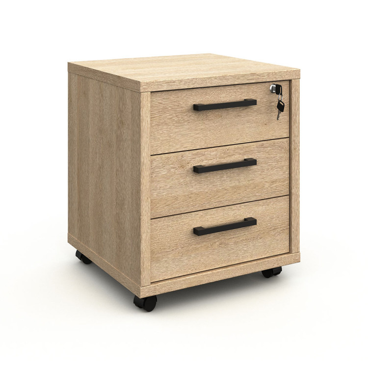 Ensemble de bureau complet contemporain chêne sable Lexos