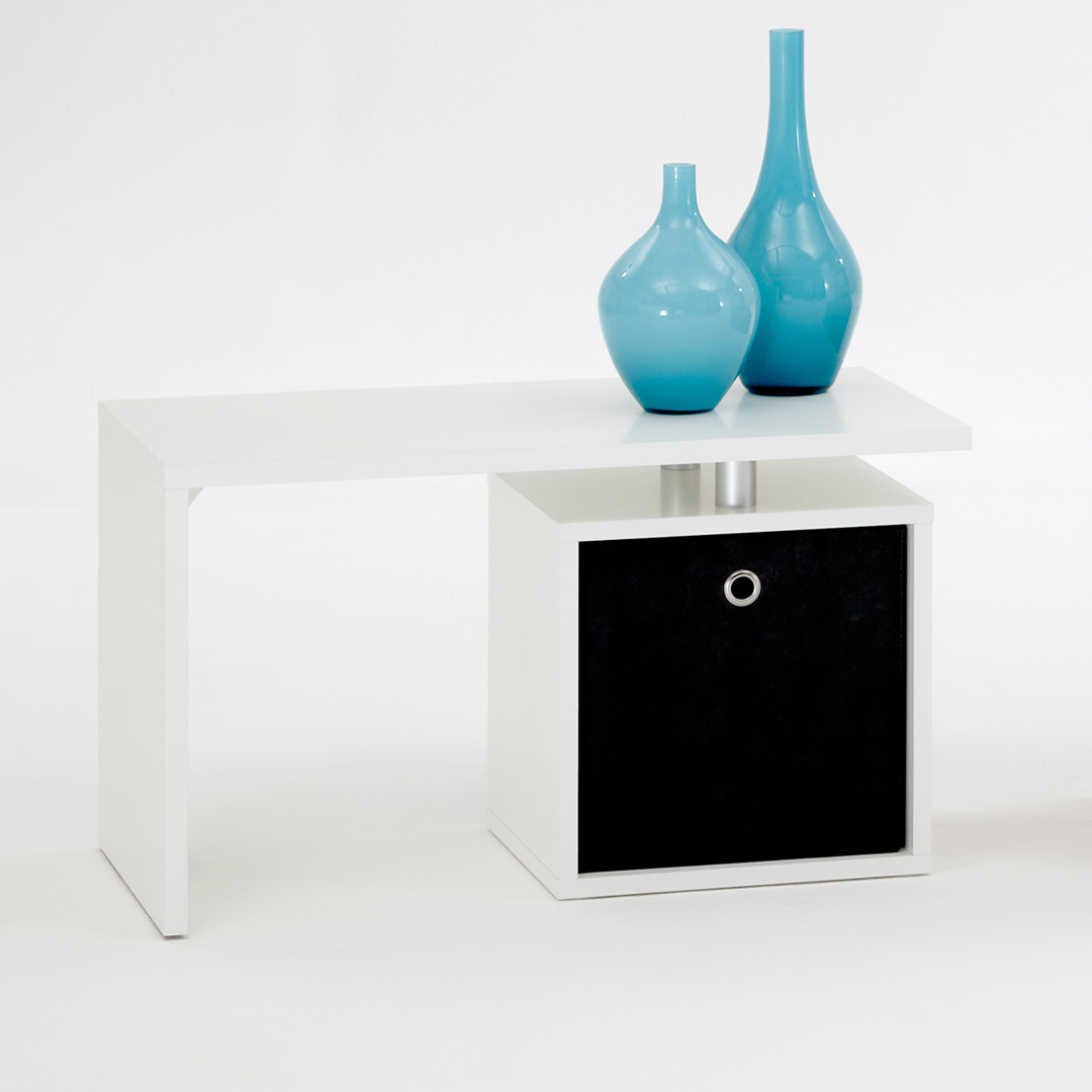 Table basse contemporaine blanche Shane