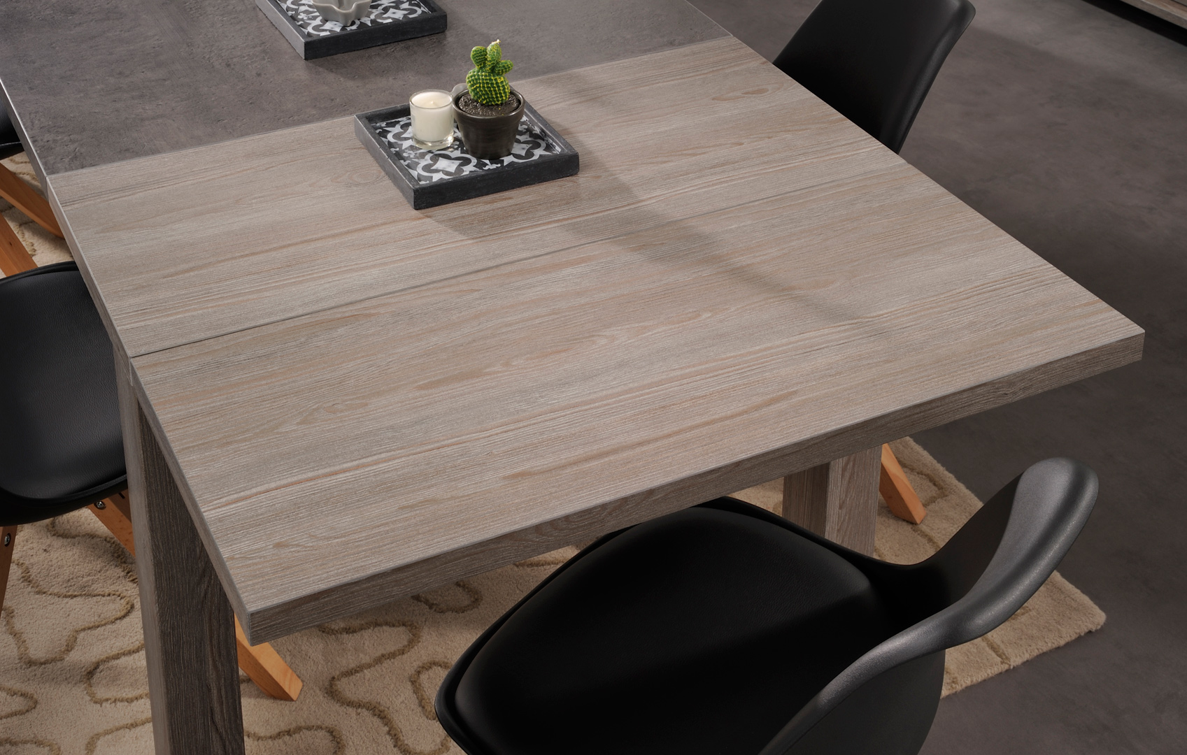 Allonge de table chêne foncé Odeline | Matelpro