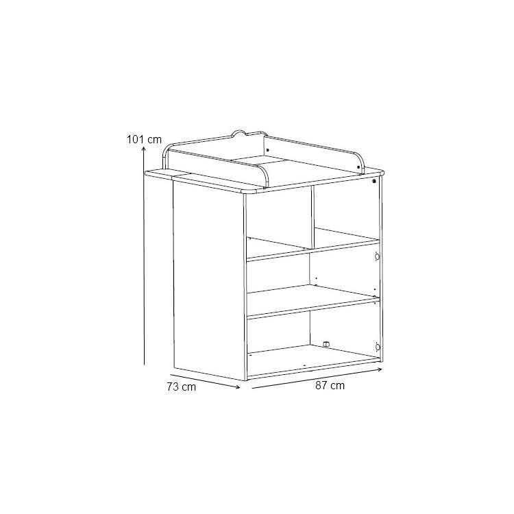 Commode à langer contemporaine blanche Mistie | Matelpro