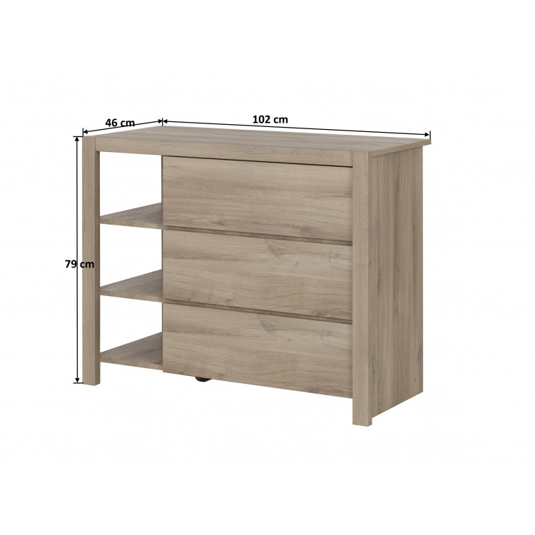 Commode contemporaine chêne clair Dylane Commode contemporaine chêne clair Dylane