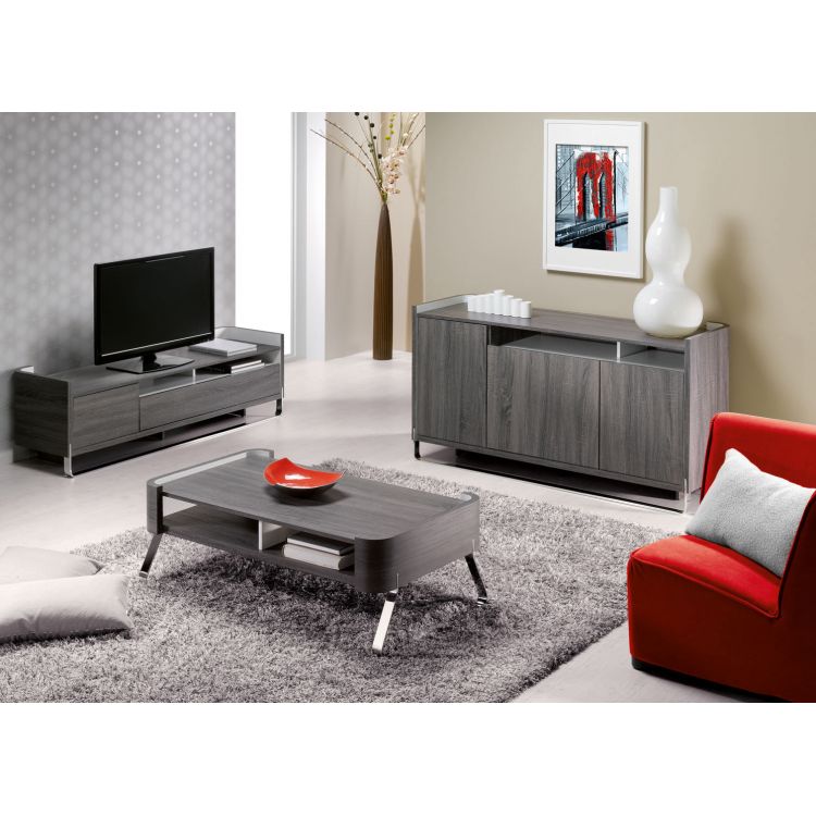 Table basse moderne frêne foncé Harold | Matelpro