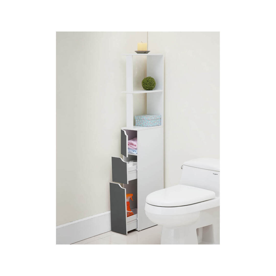 Armoire de rangement salle de bain contemporaine Solveig | Matelpro