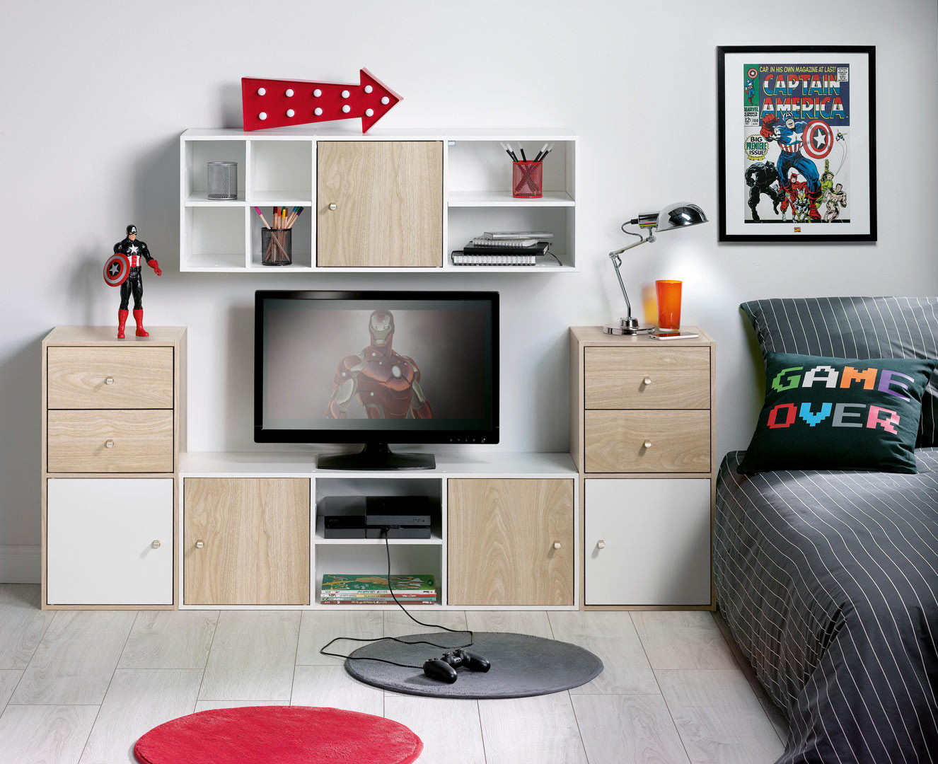 Meuble de rangement modulable contemporain 2 casiers Mona