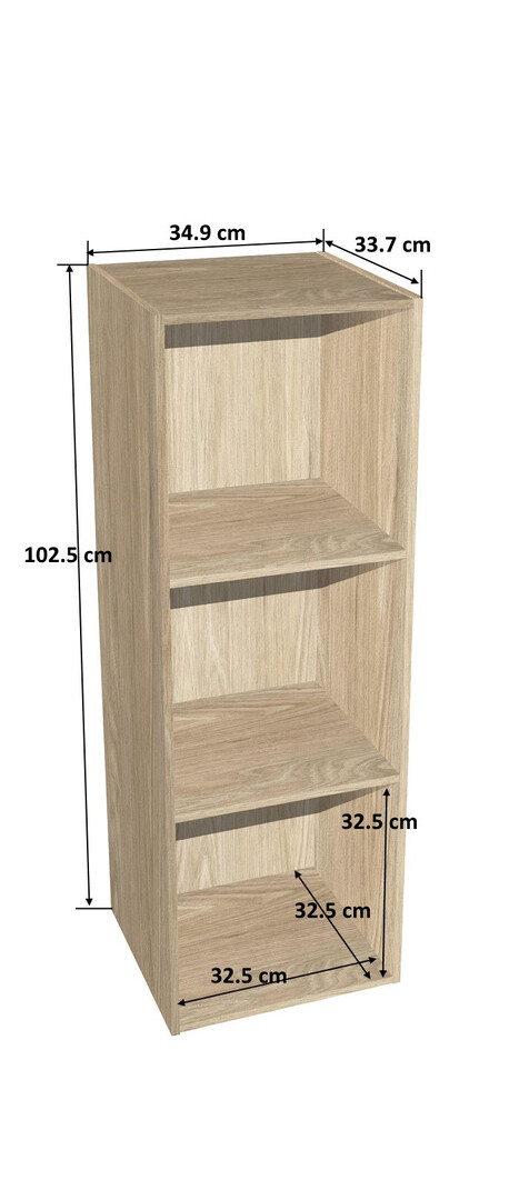 Meuble de rangement modulable contemporain 3 casiers Mona