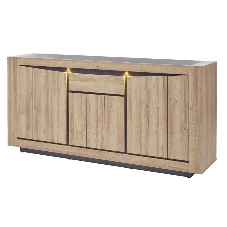Buffet/bahut contemporain coloris chêne Jackson