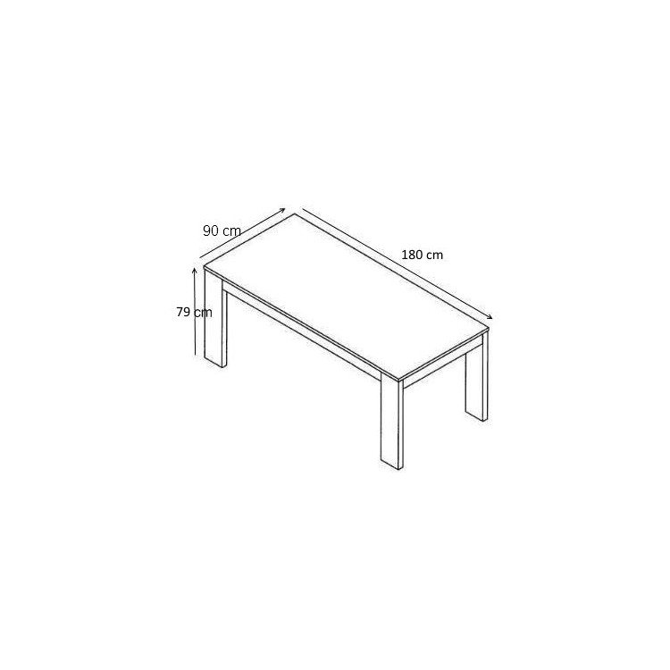 Table de salle à manger contemporaine chêne samoa Eléanore | Matelpro
