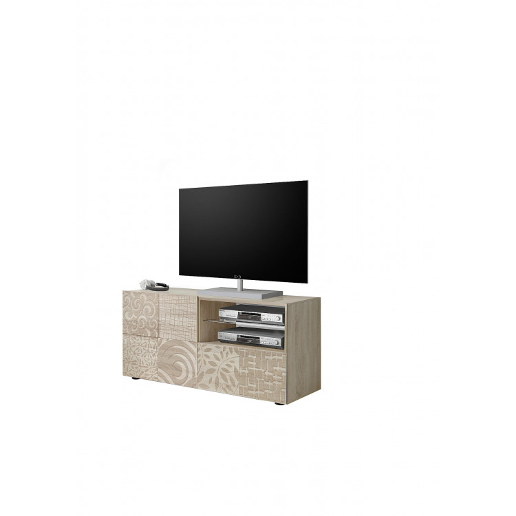 Meuble TV moderne 122 cm chêne samoa Orlane
