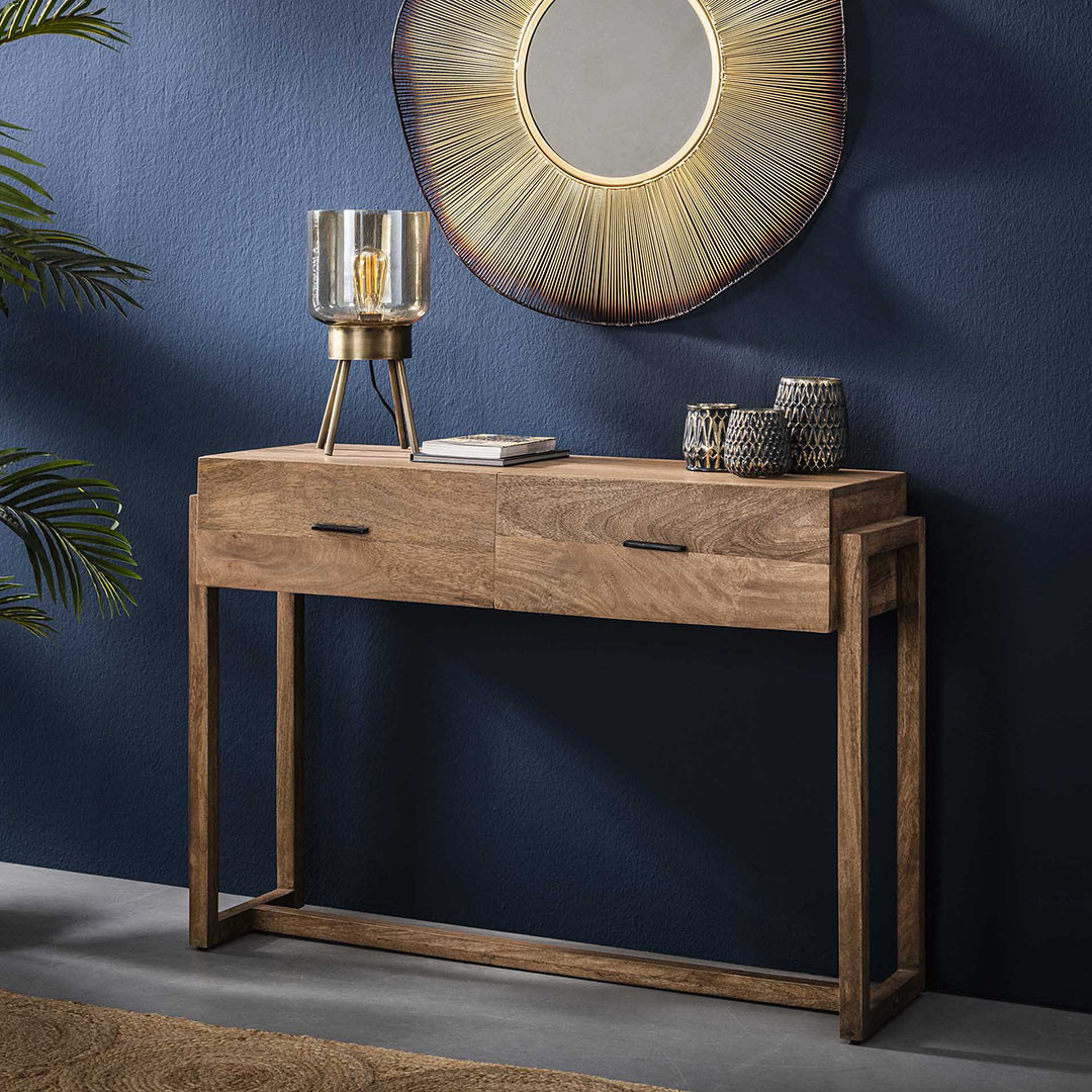 Console Vintage En Bois De Manguier Wiliam Matelpro