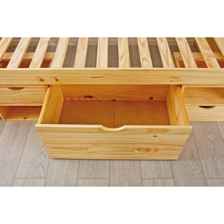 Lit enfant contemporain en pin massif naturel Star | Matelpro